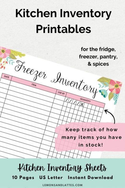 Printable Kitchen Inventory Sheets for Ultimate Organization