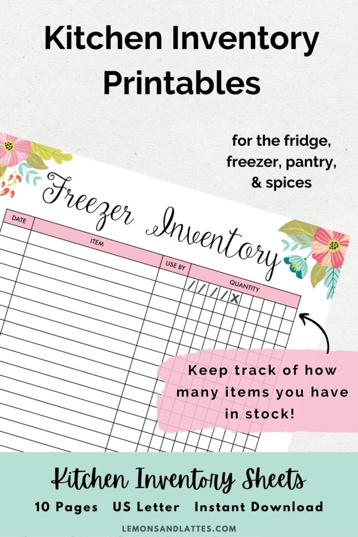 Printable Kitchen Inventory Sheets for Ultimate Organization