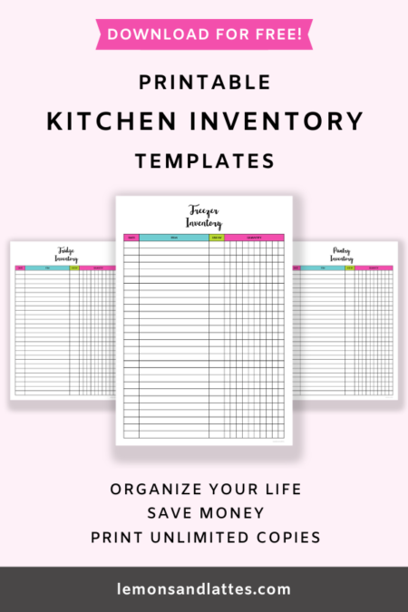 free-printable-kitchen-inventory-templates-pin2 - Lemons and Lattes