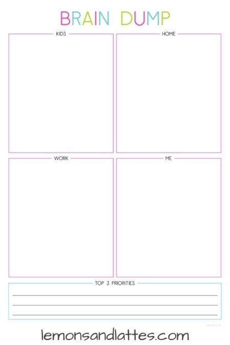 Free Brain Dump Templates