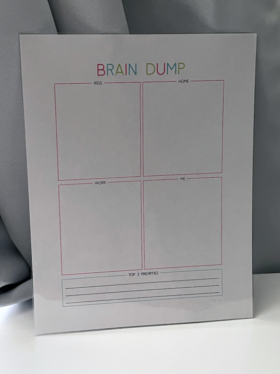 Brain Dump Worksheet PDF (Free Printables)