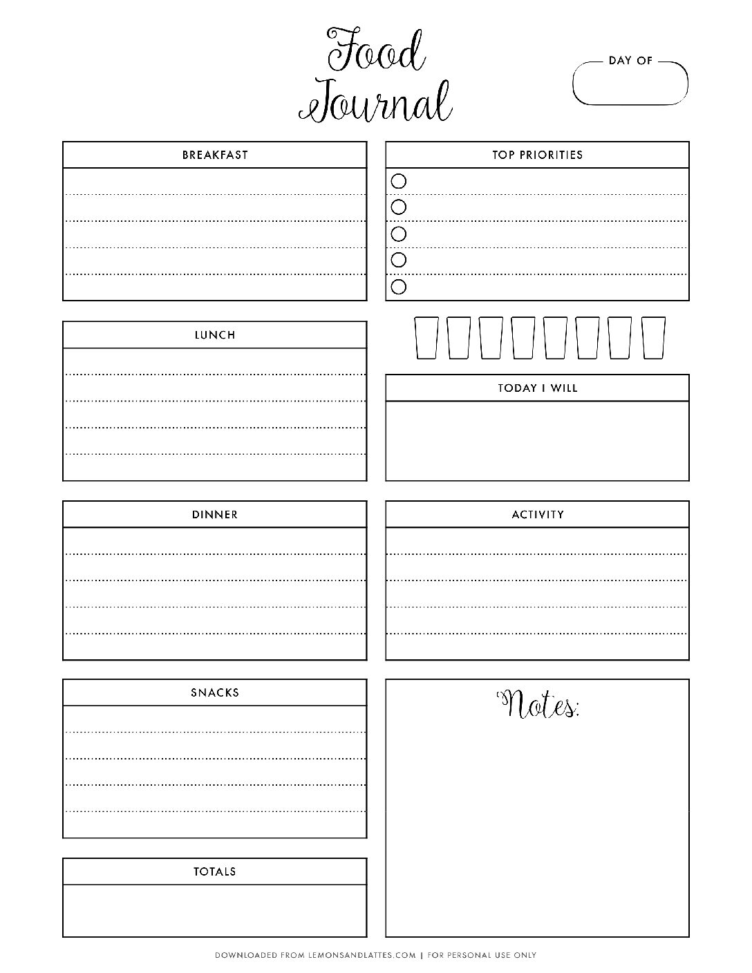 food-journal-template1 - Lemons and Lattes