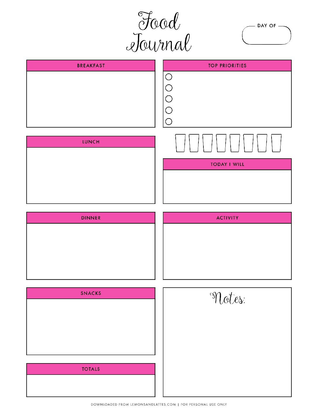 food-journal-template8 - Lemons and Lattes