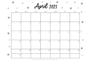 72 Simple and Cute April Calendar Printables
