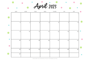 72 Simple and Cute April Calendar Printables
