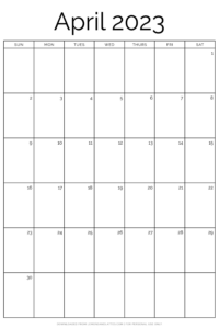 72 Simple and Cute April Calendar Printables