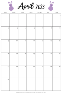 72 Simple and Cute April Calendar Printables