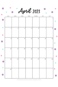 72 Simple and Cute April Calendar Printables