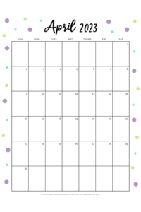 72 Simple and Cute April Calendar Printables