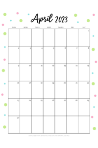 72 Simple and Cute April Calendar Printables