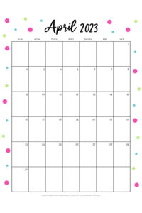 72 Simple and Cute April Calendar Printables