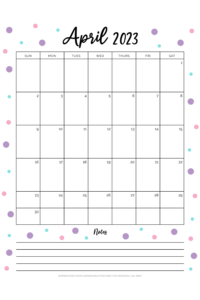 72 Simple and Cute April Calendar Printables