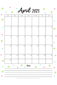 72 Simple and Cute April Calendar Printables