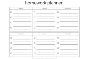 Printable Homework Planners to Help Students Get Organized