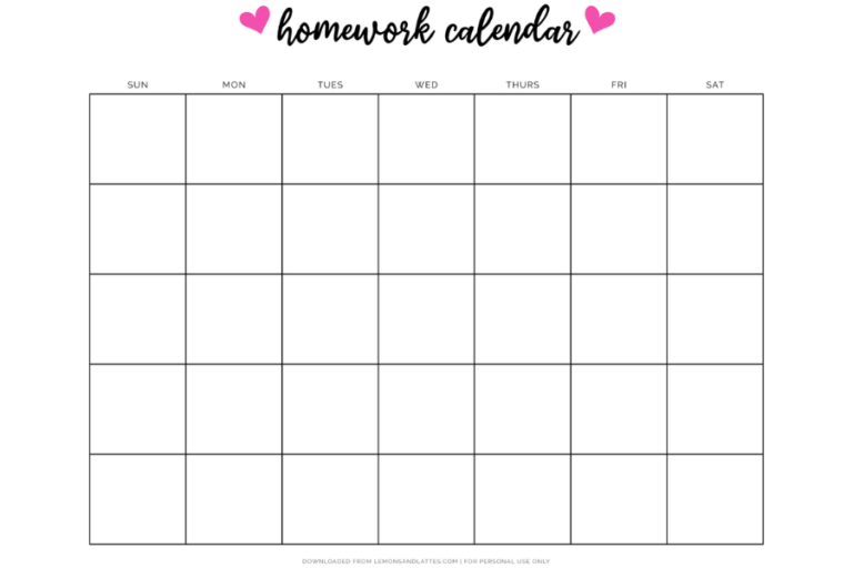 Printable Homework Planners to Help Students Get Organized