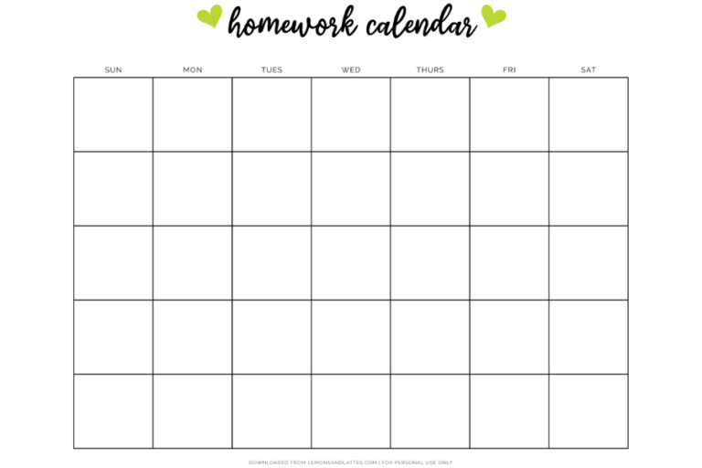 Printable Homework Planners to Help Students Get Organized