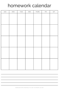 Printable Homework Planners to Help Students Get Organized