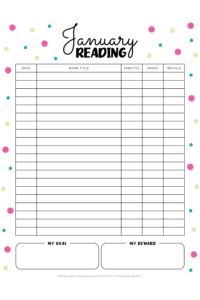 Cute Monthly Reading Logs (Free Printables)
