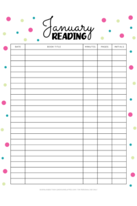 Cute Monthly Reading Logs (Free Printables)