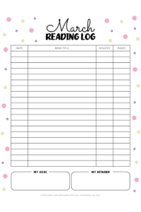 Cute Monthly Reading Logs (Free Printables)