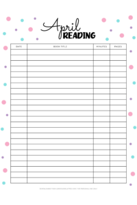 Cute Monthly Reading Logs (Free Printables)