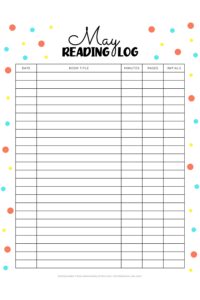 Cute Monthly Reading Logs (Free Printables)