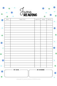 Cute Monthly Reading Logs (Free Printables)