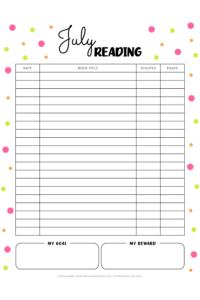 Cute Monthly Reading Logs (Free Printables)