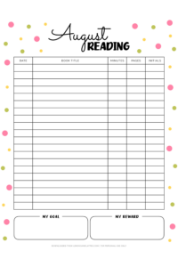 Cute Monthly Reading Logs (Free Printables)
