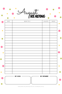 Cute Monthly Reading Logs (Free Printables)