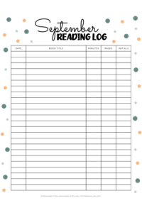 Cute Monthly Reading Logs (Free Printables)