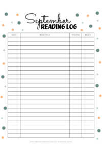 Cute Monthly Reading Logs (Free Printables)