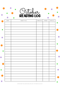 Cute Monthly Reading Logs (Free Printables)