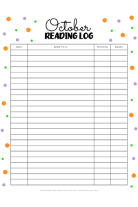 Cute Monthly Reading Logs (Free Printables)