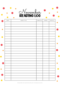 Cute Monthly Reading Logs (Free Printables)