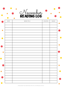 Cute Monthly Reading Logs (Free Printables)