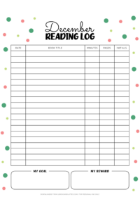 Cute Monthly Reading Logs (Free Printables)