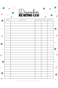 Cute Monthly Reading Logs (Free Printables)