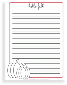 Printable Fall Writing Paper