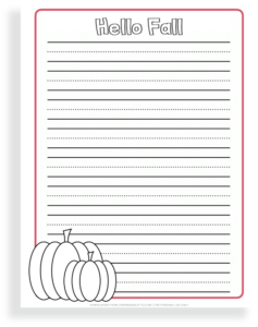 Printable Fall Writing Paper