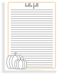 Printable Fall Writing Paper