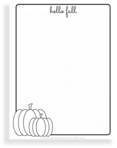 Printable Fall Writing Paper