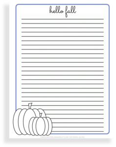 Printable Fall Writing Paper