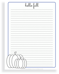 Printable Fall Writing Paper