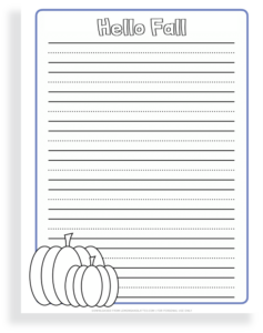 Printable Fall Writing Paper