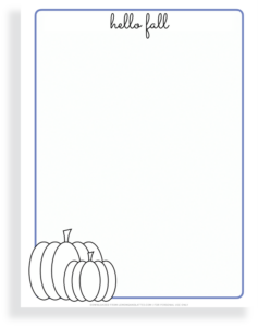 Printable Fall Writing Paper
