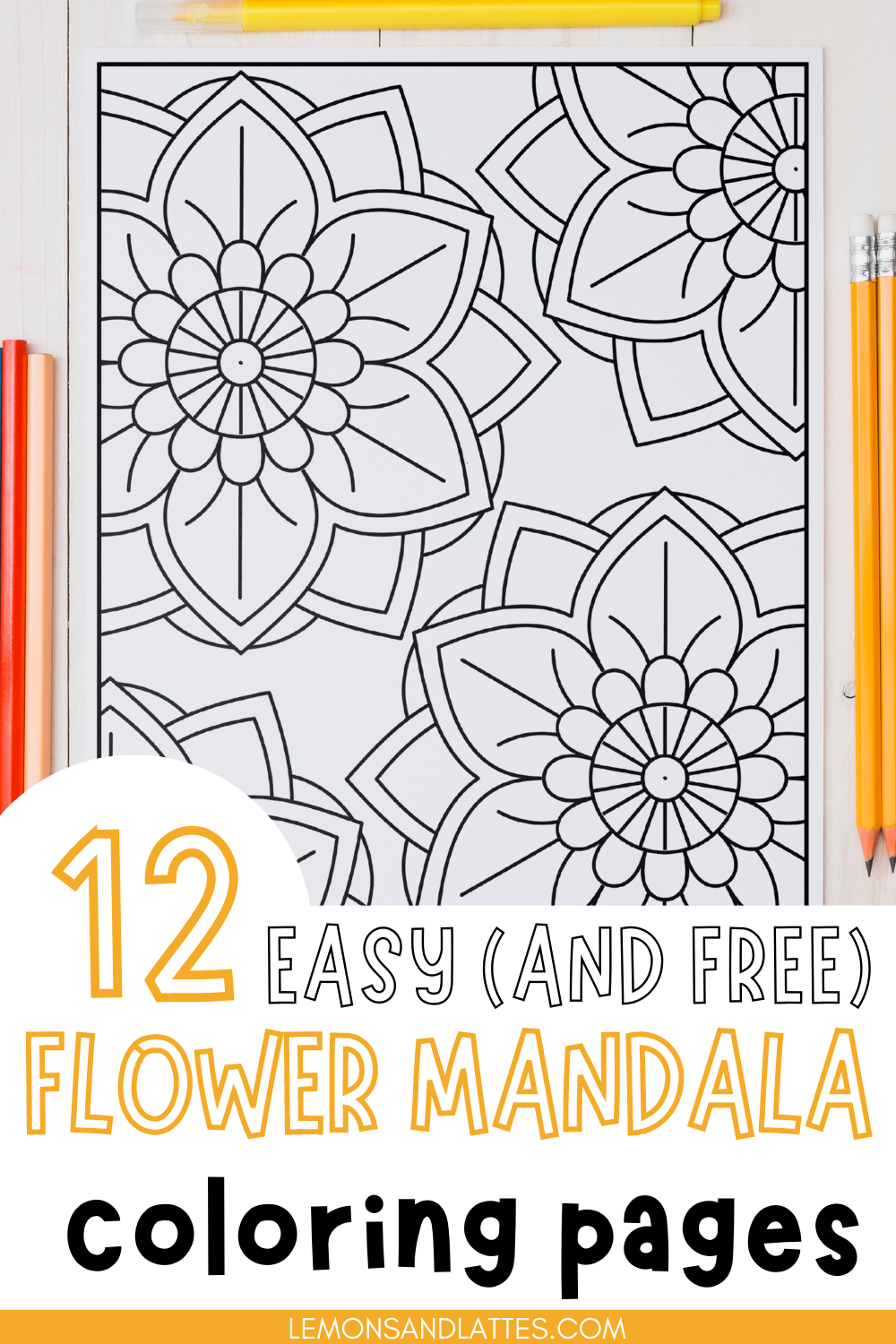Easy Mandala Coloring Pages with Flower Patterns