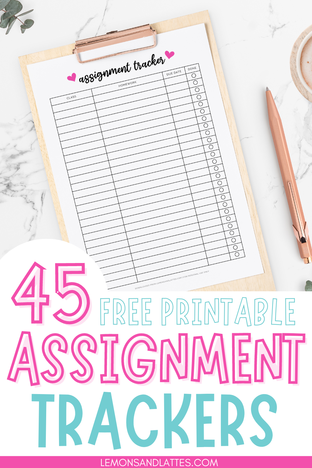 Printable Homework Planners to Help Students Get Organized