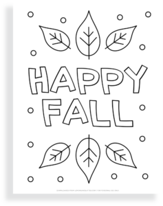 Happy Fall Coloring Pages