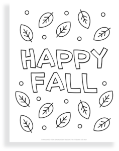 Happy Fall Coloring Pages
